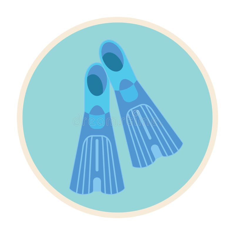 Diving Flippers. Vector Illustration Decorative Design Stock Vector ...
