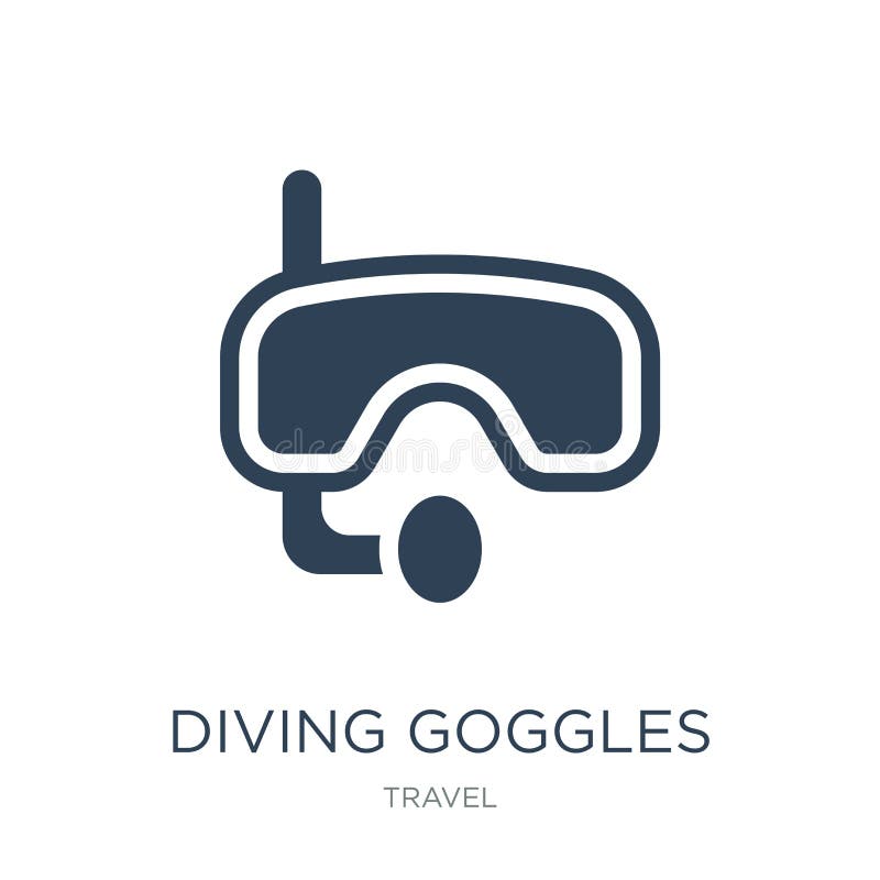 Diving Goggles Icon in Trendy Design Style. Diving Goggles Icon ...