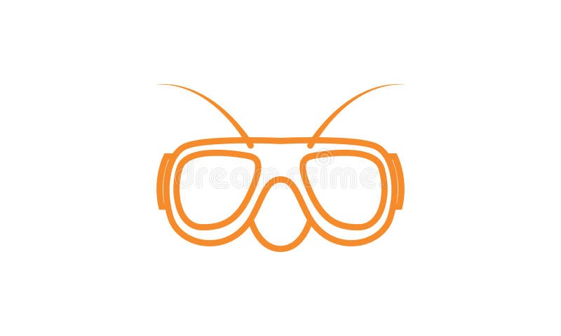 Diving Goggles Unique Line Logo Symbol Vector Icon Graphic Design ...