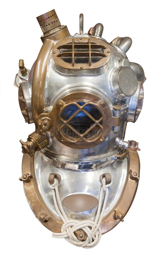 Old diving helmet stock image. Image of large, pressure - 4005223