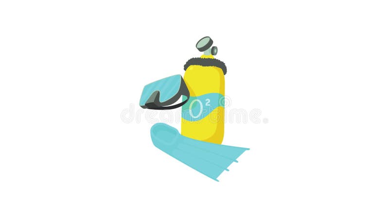 Oxygen mask icon animation stock footage. Video of disease - 202281242