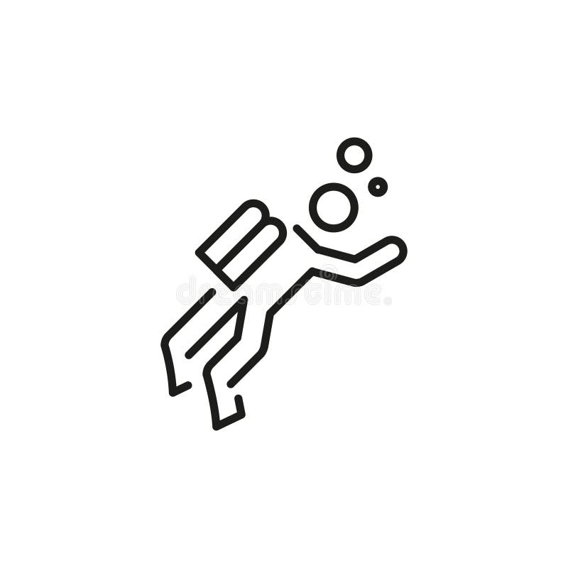 Diving Icon stock vector. Illustration of diving, underwater - 320874139