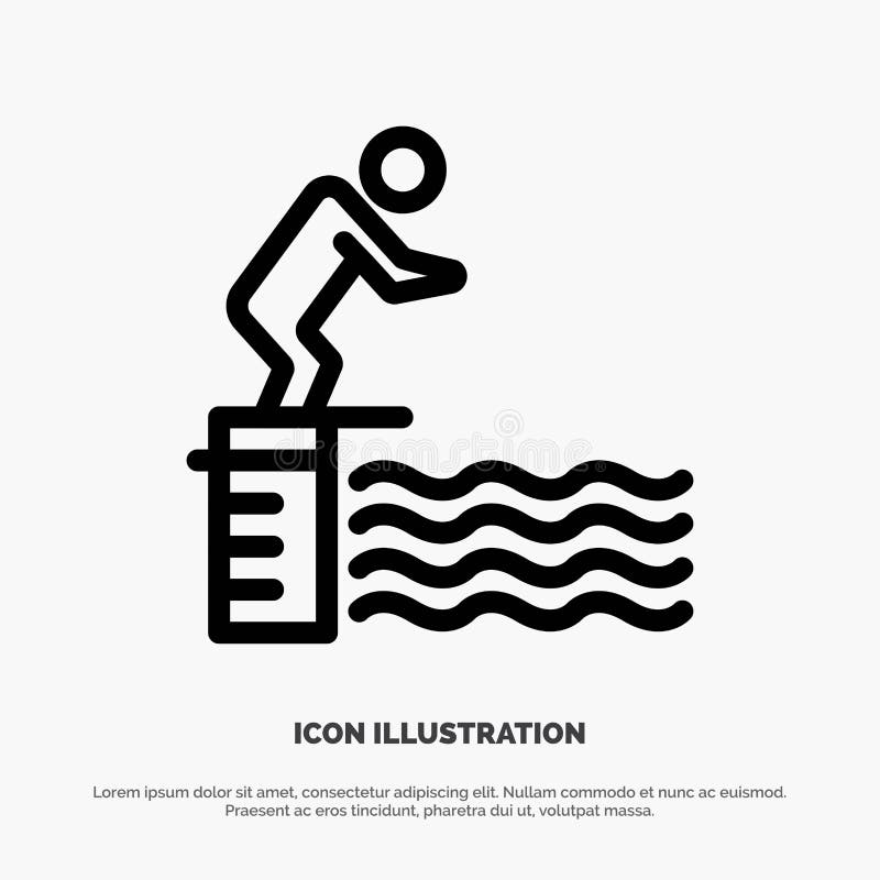 Diving Platform Swimming Pool Stock Illustrations – 207 Diving Platform ...