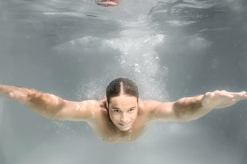 Diving man stock image. Image of muscular, caucasian - 33473525