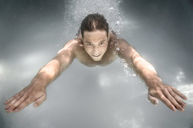 Diving man stock photo. Image of space, splashing, clarity - 33473542