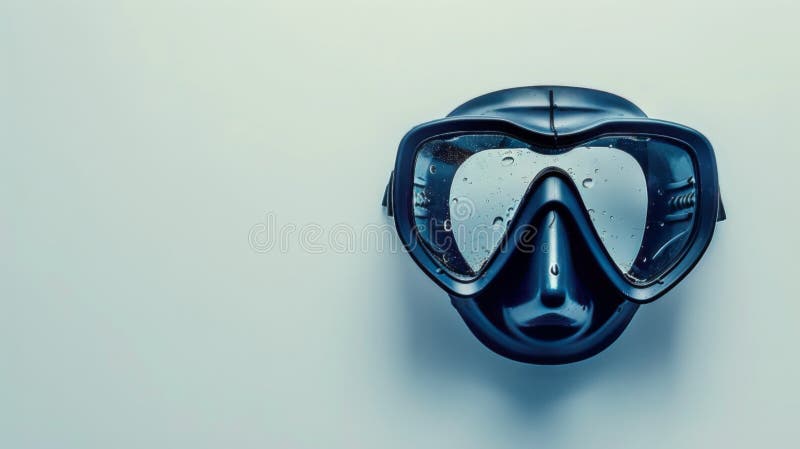 Diving Mask with Attached Goggles Stock Image - Image of straps, water ...
