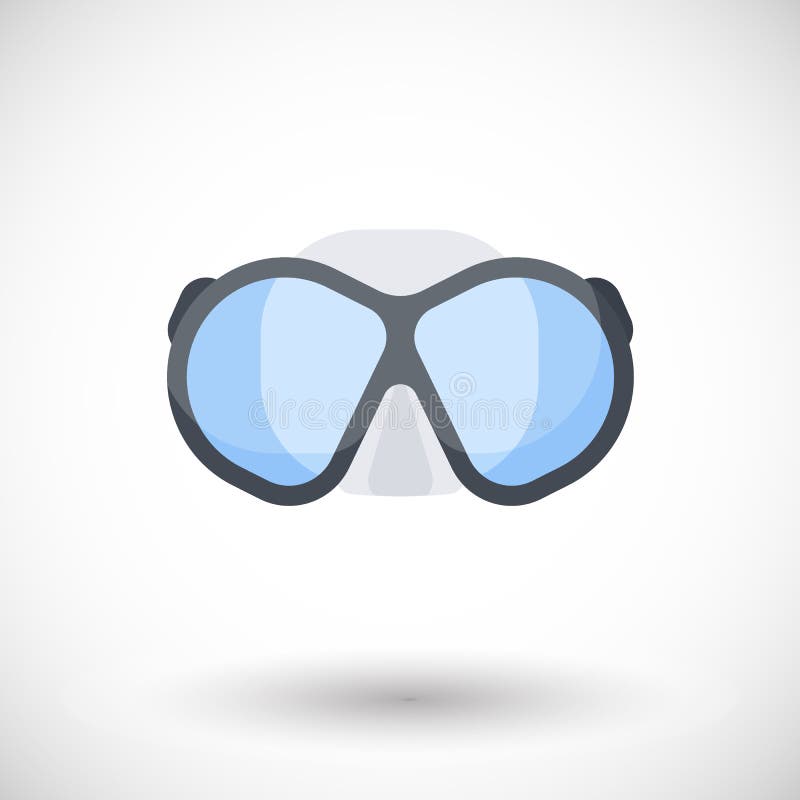 Diving mask flat icon stock illustration. Illustration of scuba - 93436888