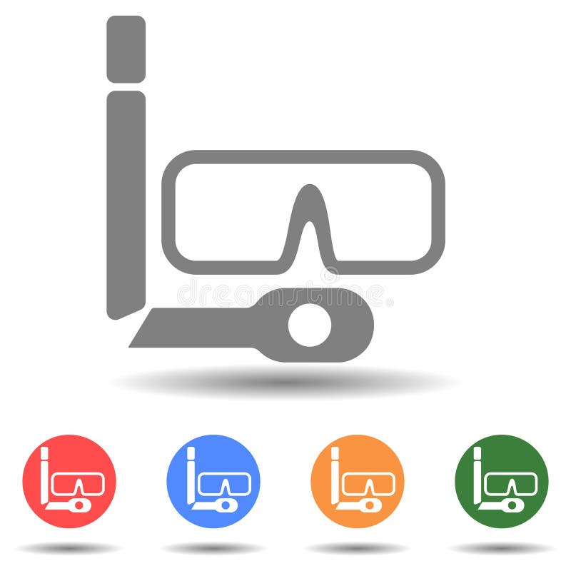 Diving Mask and Scuba Snorkel Vector Icon Stock Vector - Illustration ...