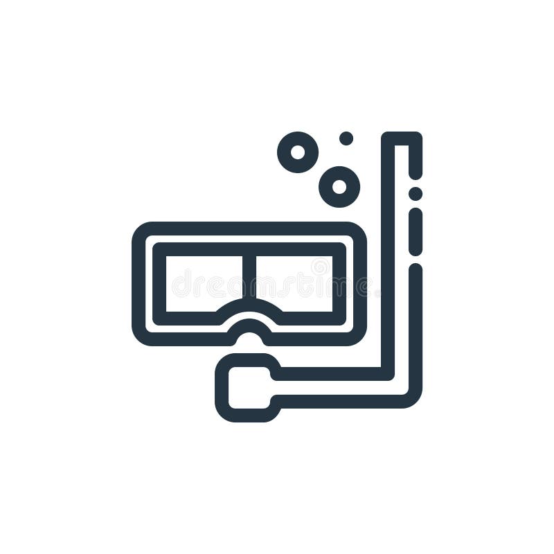 Diving Mask Vector Icon. Diving Mask Editable Stroke Stock Vector ...