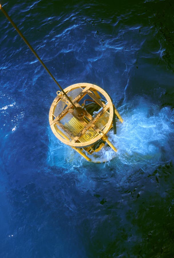 A Diving Module is Lowered into Bass Strait the Diver Steps from this ...