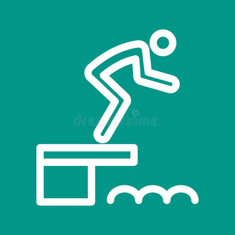 Diving stock vector. Illustration of design, young, swimming - 87645924