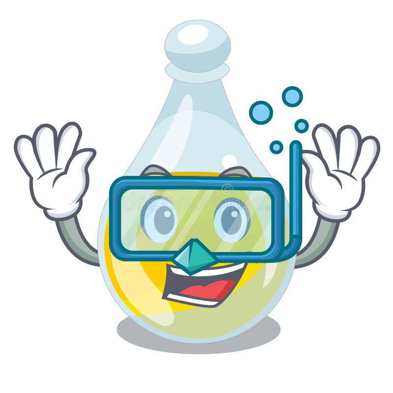 Diving Sesame Oil Isolated with the Cartoon Stock Vector - Illustration ...