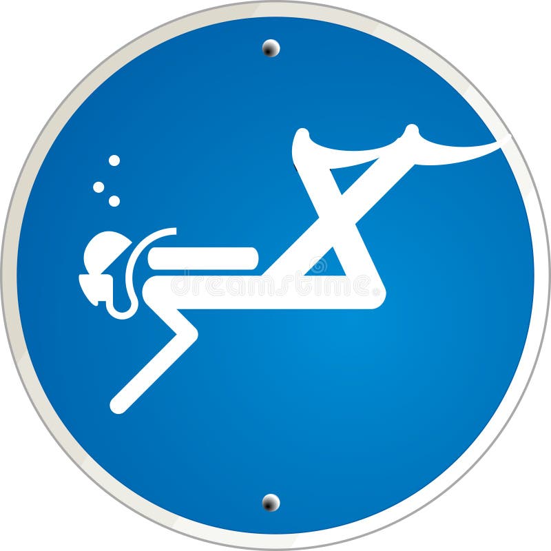 Diving Sign stock illustration. Illustration of adventure - 11447807