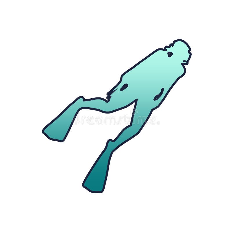 Diving sport concept stock vector. Illustration of pose - 141828837