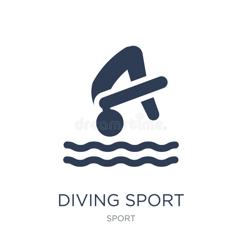 Diving Sport Icon. Trendy Flat Vector Diving Sport Icon on White Stock ...