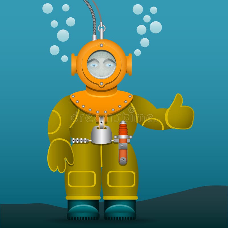 Old Diving Suit Underwater