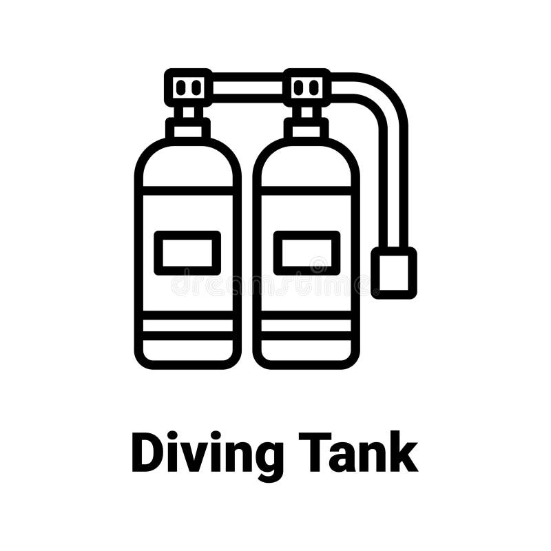 Diving Tank Vector Icon Easily Modify. Stock Vector - Illustration of ...
