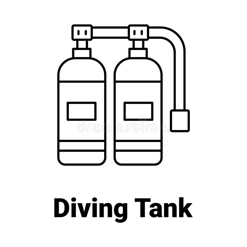 Diving Tank Vector Icon Easily Modify. Stock Vector - Illustration of ...