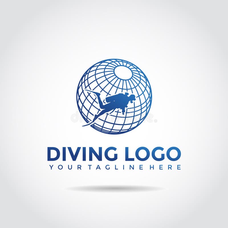 Diving Template Logo Design. Vector Illustrator Eps. 10 Stock Vector ...