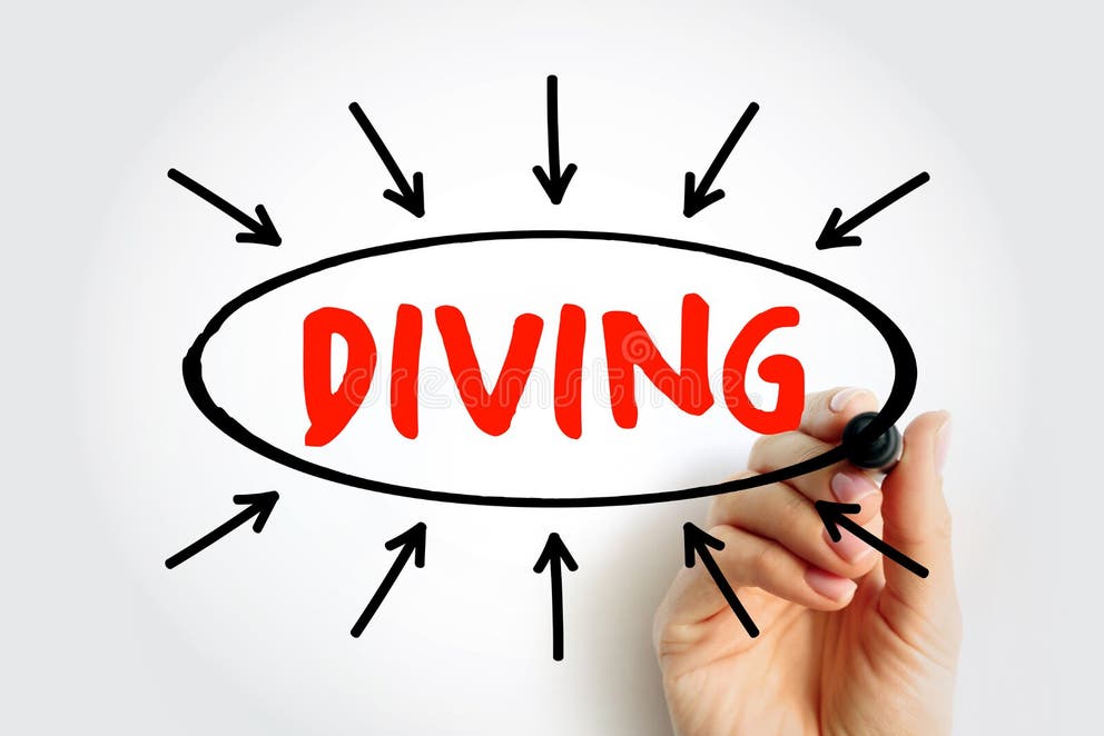 Diving Text with Arrows, Concept for Presentations and Reports Stock ...