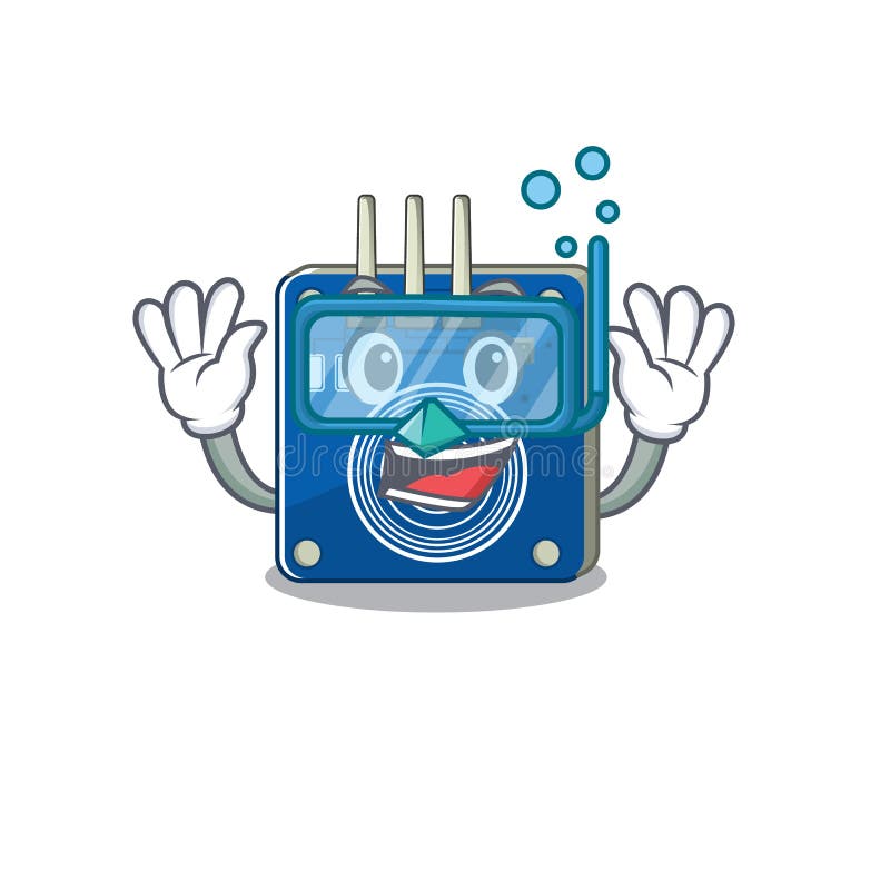 Diving Touch Sensor with the Cartoon Shape Stock Vector - Illustration ...