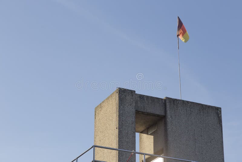Diving tower with flag editorial photography. Image of swimming - 47384937