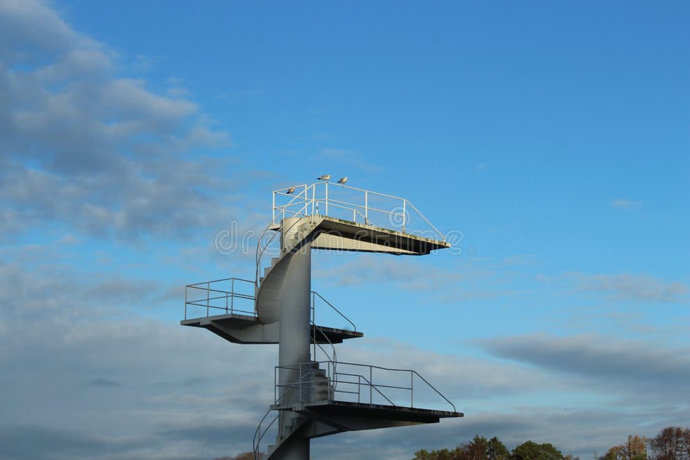Diving tower stock image. Image of tower, duck, diving - 81190421