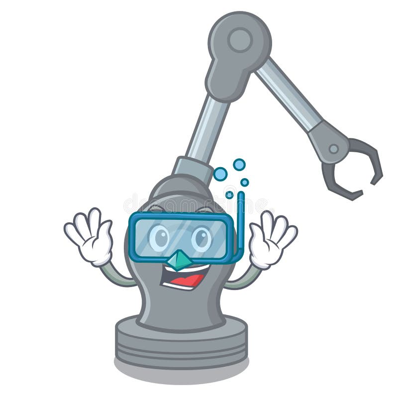 Diving Assembly Automation Machine the Cartoon Shape Stock Vector ...