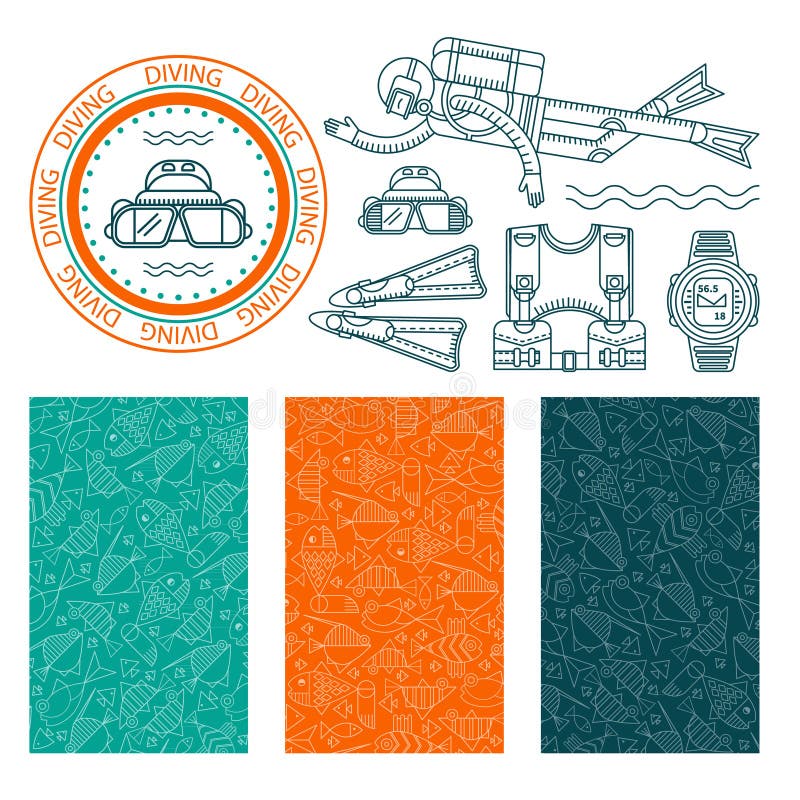 Diving vector design stock illustration. Illustration of label - 66548162