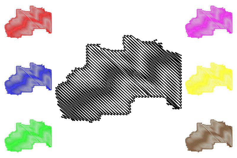 Division No. 7 (Canada, Alberta Province, North America) Map Stock ...