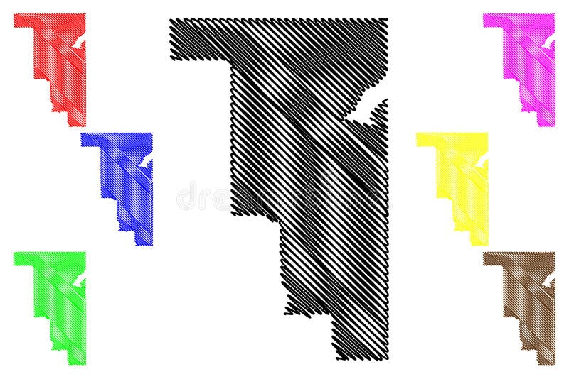 Division No. 16 (Canada, Alberta Province, North America) Map Stock ...