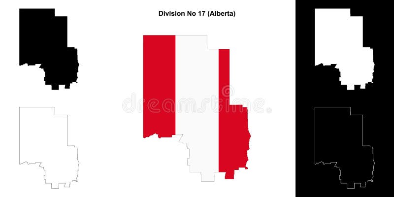 Division No 17 outline map stock vector. Illustration of blank - 357726242