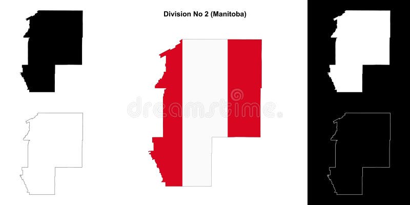 Division No 2 outline map stock vector. Illustration of isolated ...