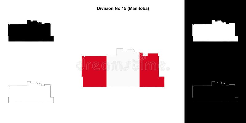 Division No 15 outline map stock vector. Illustration of isolated ...