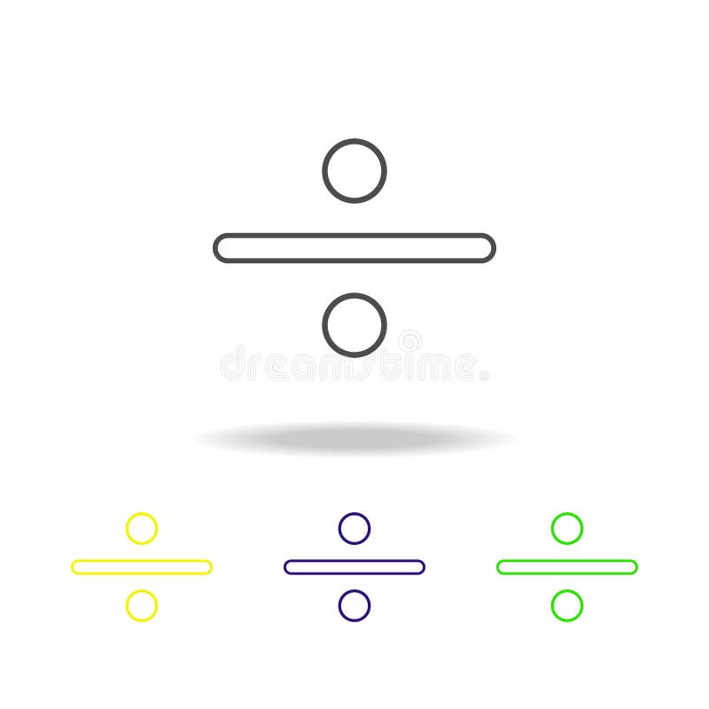 Division Sign Icon with Long Shadow. Thin Line Icon for Website Design ...