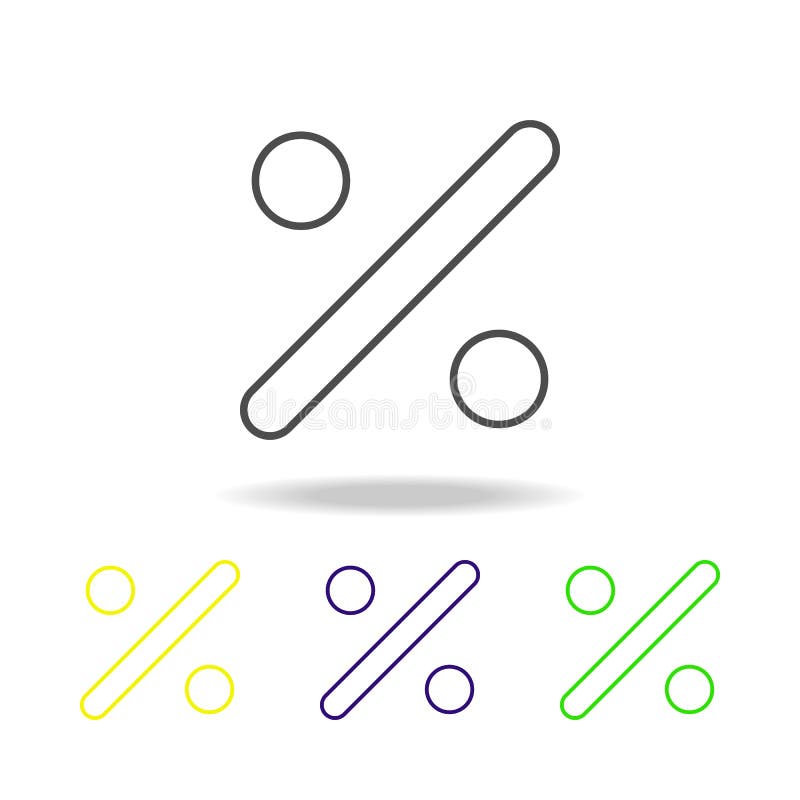 Division Sign Multicolored Icons. Thin Line Icon for Website Design and ...