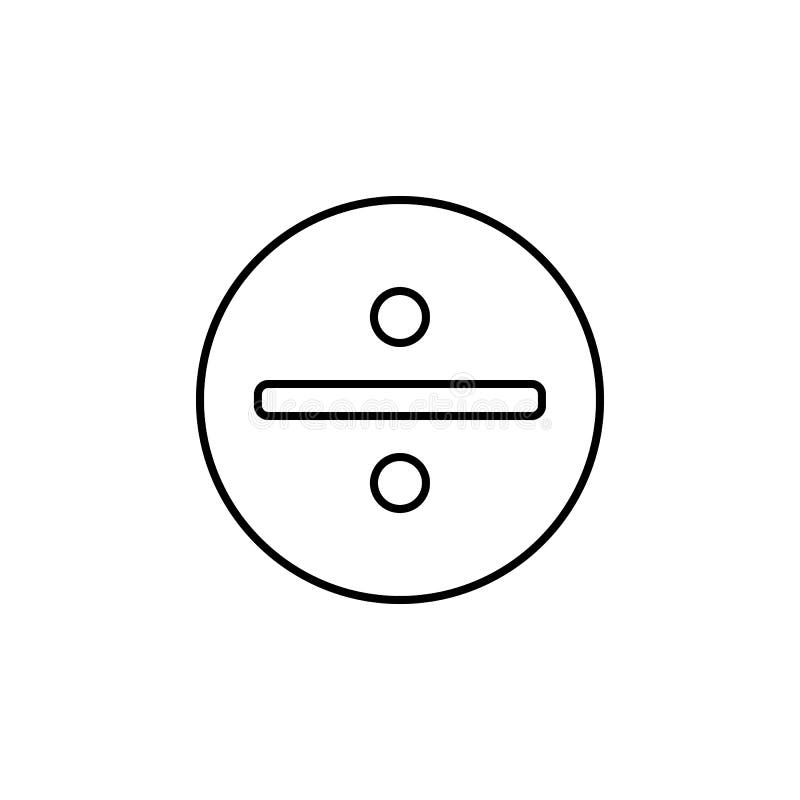 Division Symbol in a Circle Neon Icon. Elements of Web Set Stock ...