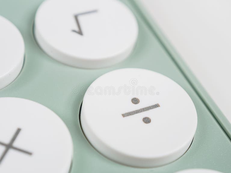 Division Symbol Key on a Calculator, Performing Division Operations ...