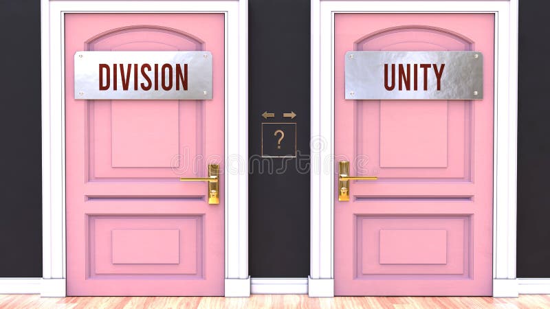 Division or Unity - Making a Choice Stock Illustration - Illustration ...