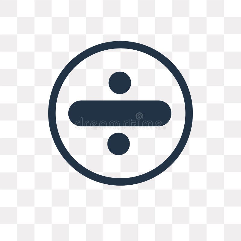 Division Vector Icon Isolated on Transparent Background, Division ...