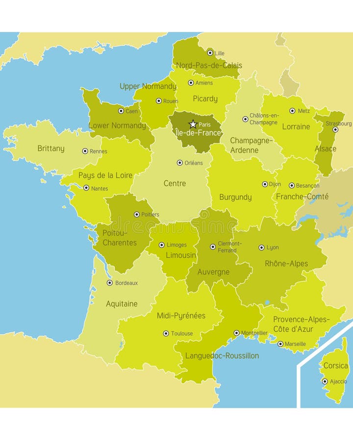 Divisions Administratives De La France Illustration de Vecteur ...