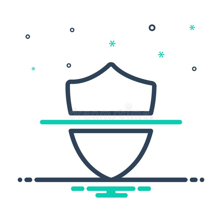 Mix Icon for Divisions, Segregate and Shield Stock Vector ...