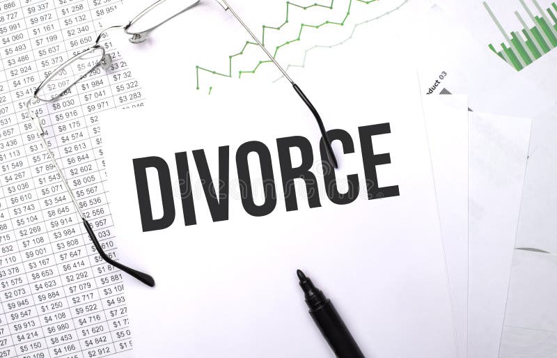 Divorce. Conceptual Background with Chart ,papers, Pen and Glasses ...