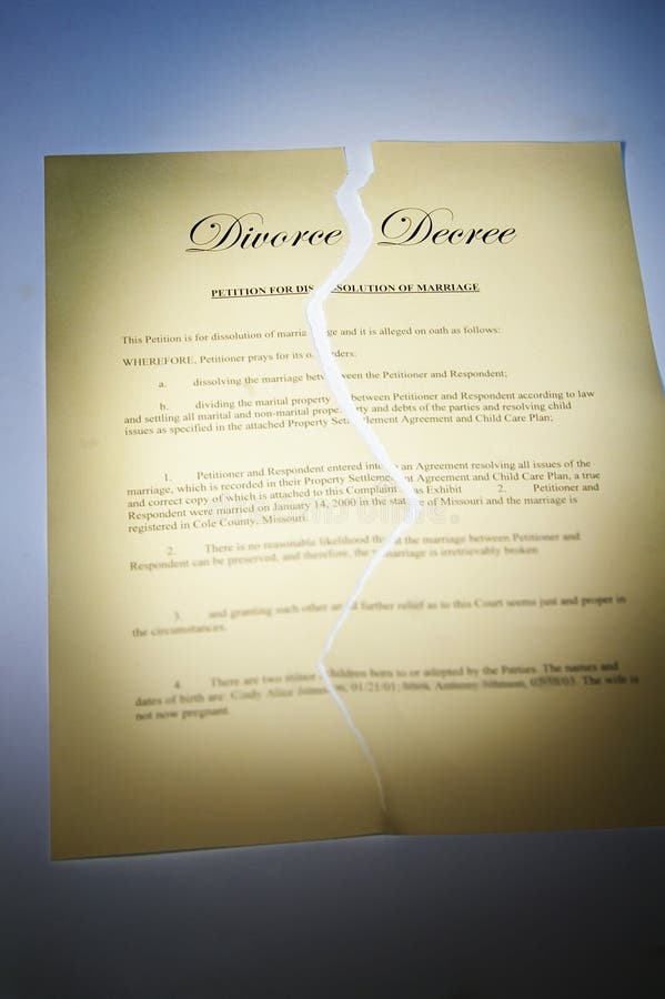 Divorce decree stock photo. Image of separation, document - 18799136