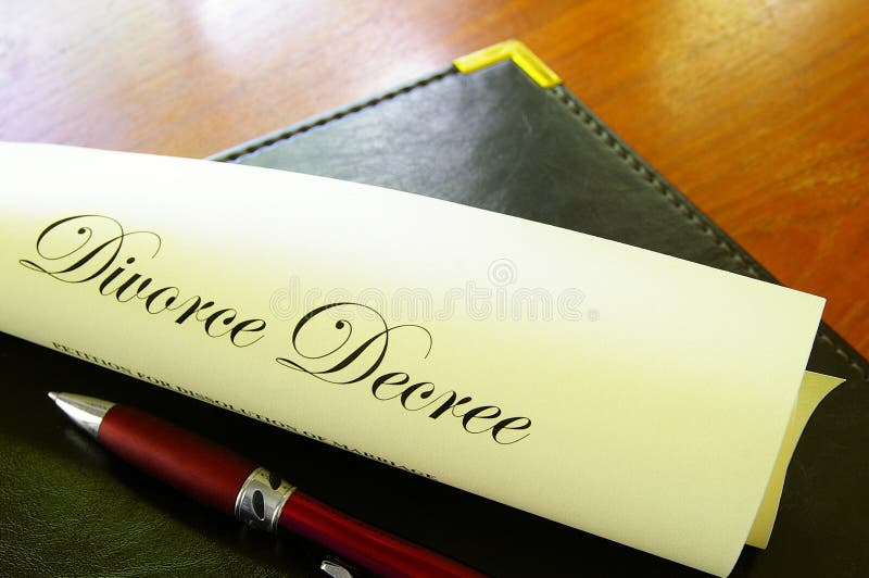 Divorce decree and cash stock image. Image of legal, settlement - 16147799