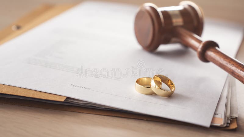 Divorce Decree Form with Ring Stock Image - Image of separation ...