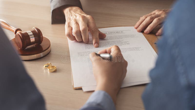 Divorce Decree Form with Ring Stock Photo - Image of divorce, judge ...