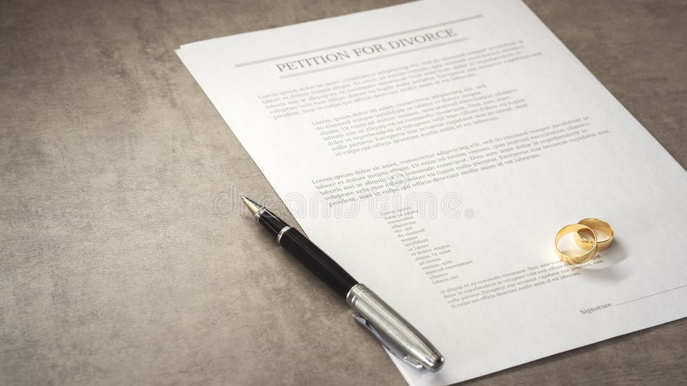 Divorce Decree Form with Ring Stock Image - Image of trial, wife: 383065085