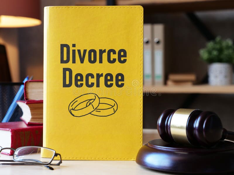 Divorce Decree is Shown Using the Text Stock Image - Image of conflict ...