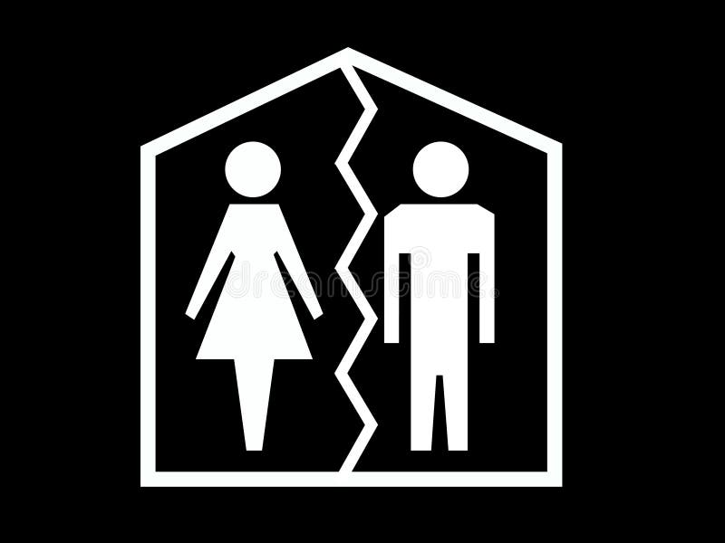 Divorce icon stock illustration. Illustration of metaphor - 39028537